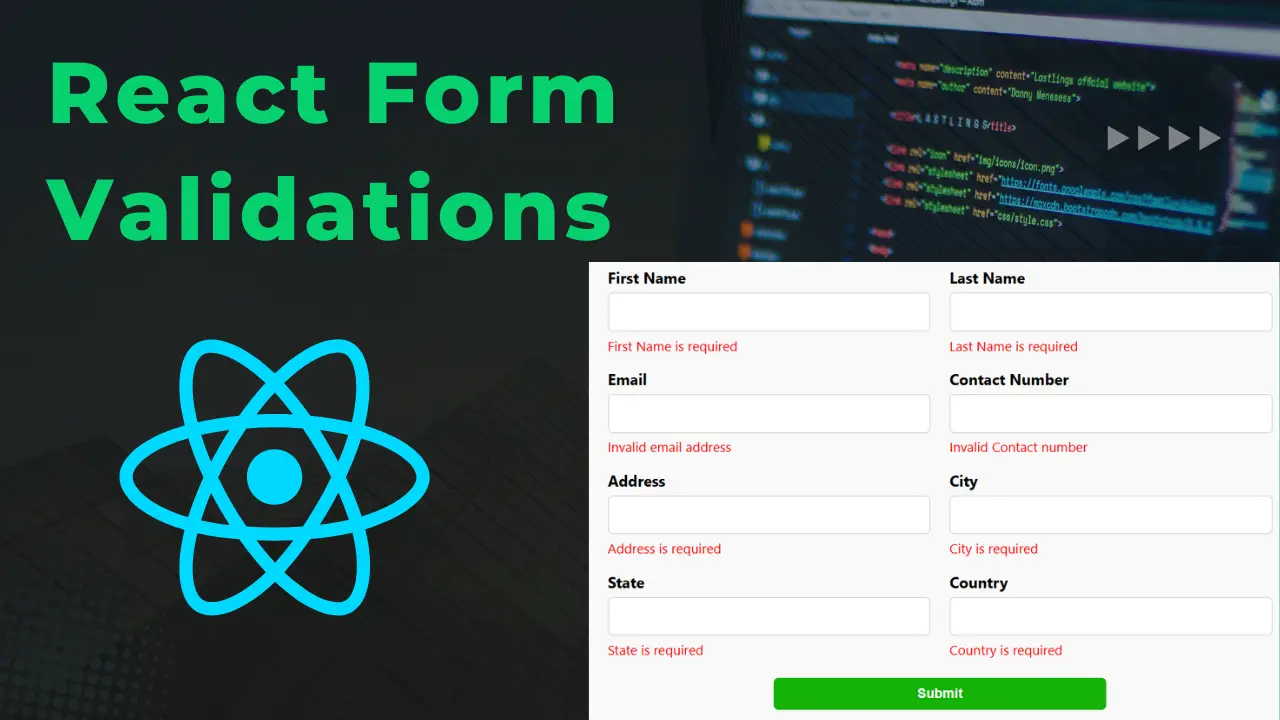React Form Validation Custom Validation In React Forms